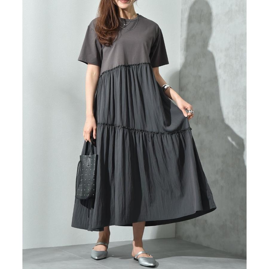 INTERPLANET 異素材使いティアードワンピース : マルイ(丸井)Yahoo!店 - 通販 - Yahoo!ショッピング