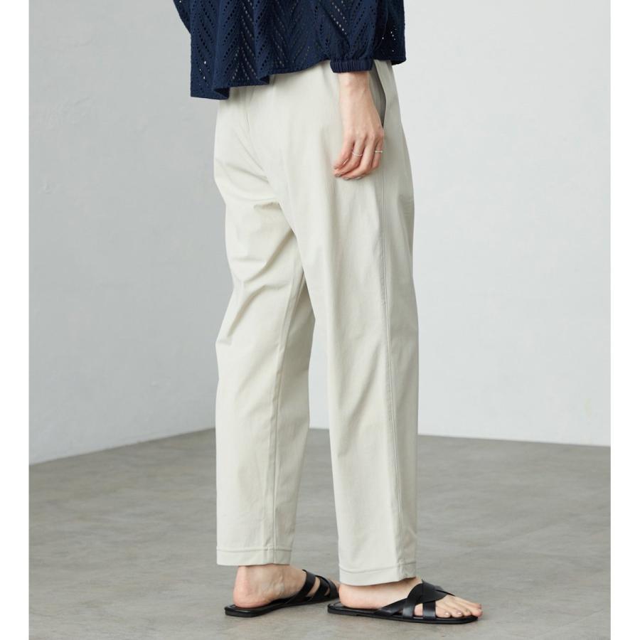 SOMETHING（サムシング） ウエストゴムSLテーパードパンツ【UVカット