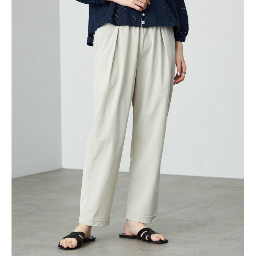 サムシング（SOMETHING）/SOMETHING ウエストゴムSLテーパードパンツ【UVカット・冷感・防シワ】 SOMETHING（サムシング） ウエストゴムSLテーパードパンツ【UVカット