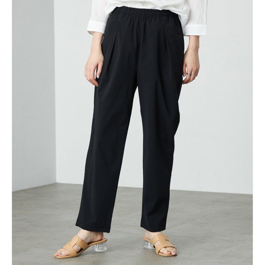 SOMETHING（サムシング） ウエストゴムSLテーパードパンツ【UVカット