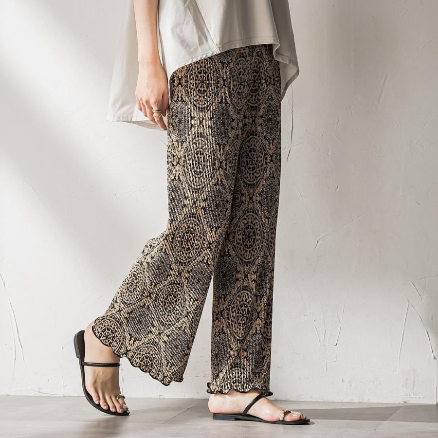 MAYSON GREY 【WEB限定】オリエンタル柄クリスタルプリーツパンツ≪手洗い可能≫ : マルイ(丸井)Yahoo!店 - 通販 - Yahoo!ショッピング