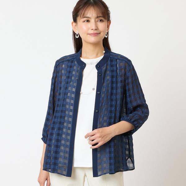 LOBJIE 【洗える】シアーギンガムチェックブラウス : マルイ(丸井)Yahoo!店 - 通販 - Yahoo!ショッピング