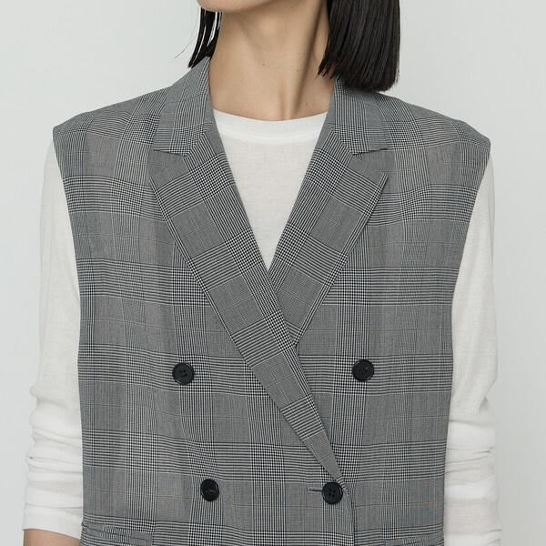 K.T KIYOKO TAKASE（K.T キヨコ タカセ） グレンチェック スリーブレス