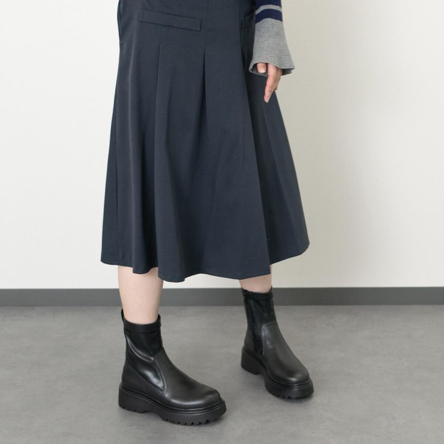 bussola◇6cmヒール◇晴雨兼用ストレッチショートブーツ : マルイ(丸井