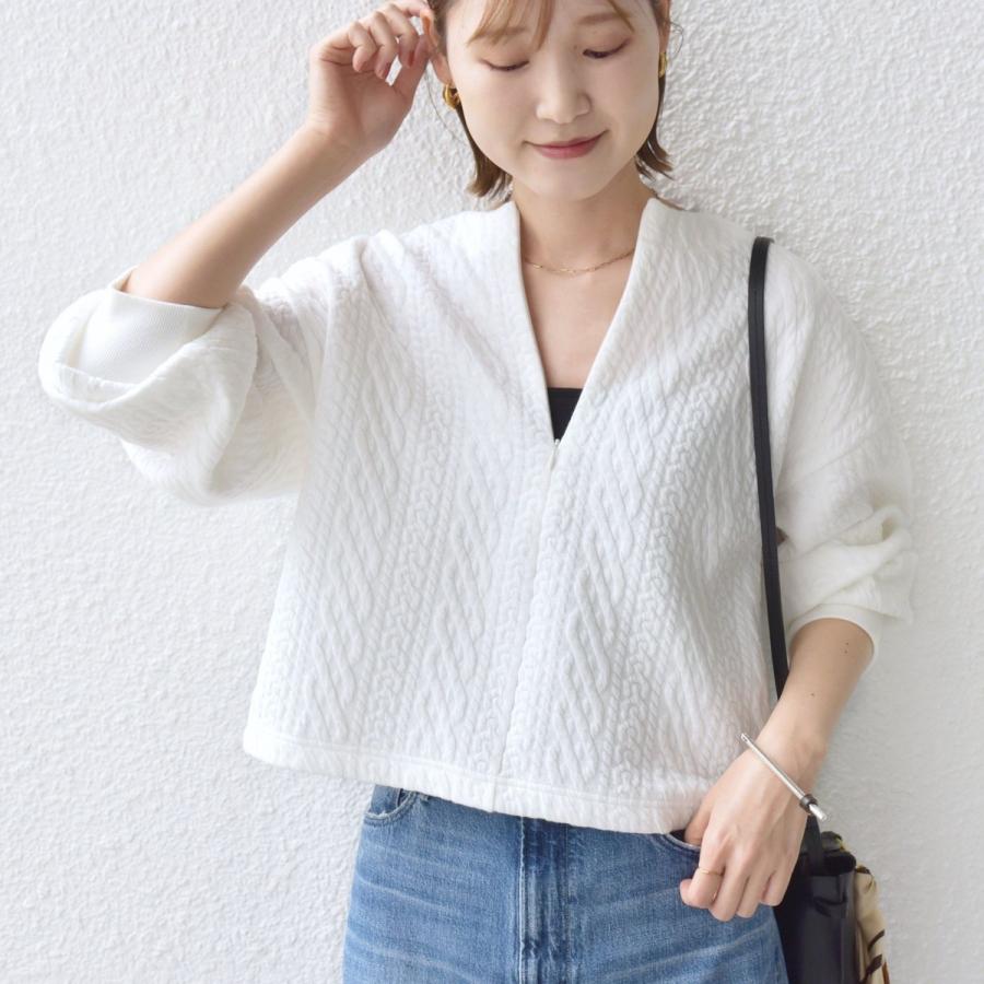 SHIPS（シップス） 〈手洗い可能〉ケーブル ジャージー スキッパー