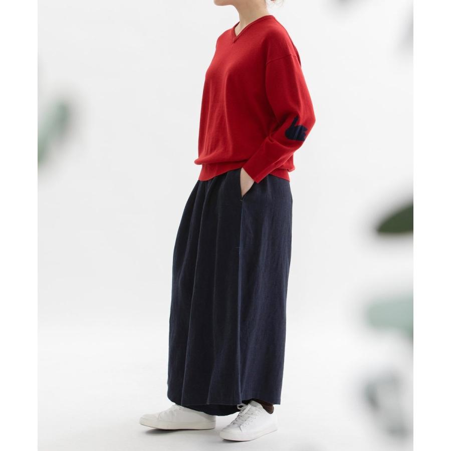 nop de nod（ノップドゥノッド） リネンビエラ起毛フレアーマキシ