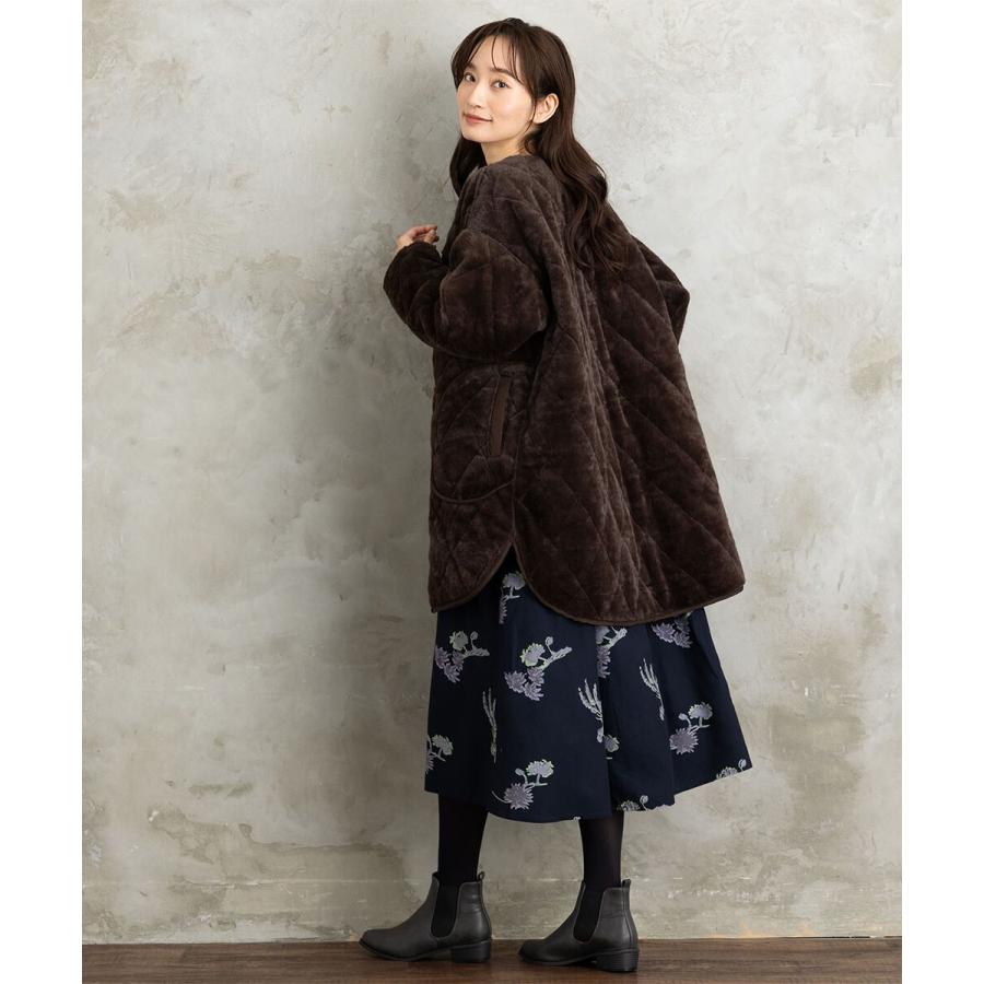 Sab Street 【大きいサイズ】ファー×キルティングリバーシブルコート