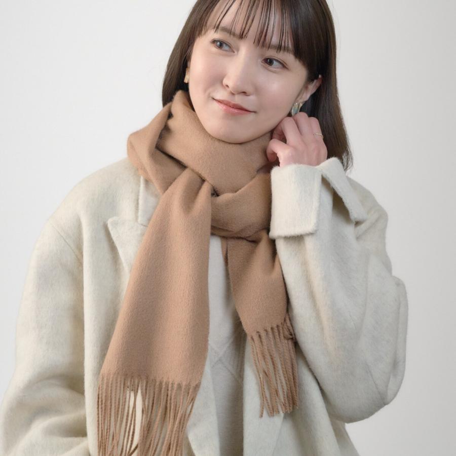 MOONBAT（ムーンバット） 【洗える】カシミヤ100％紡毛厚手マフラー 30