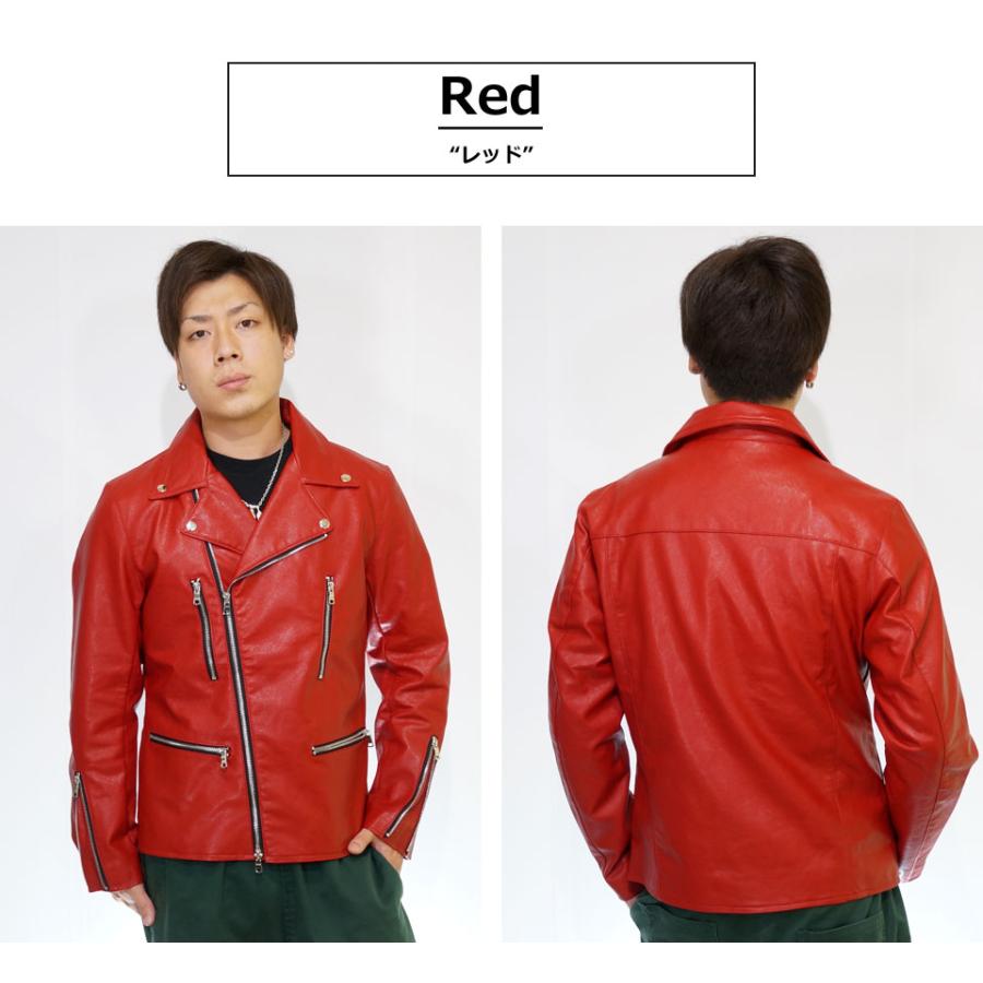 アウトレットセール!!リングス フェイクレザー ダブルライダースジャケット メンズ 新作2022-2023年モデル RINGS 132028 ...