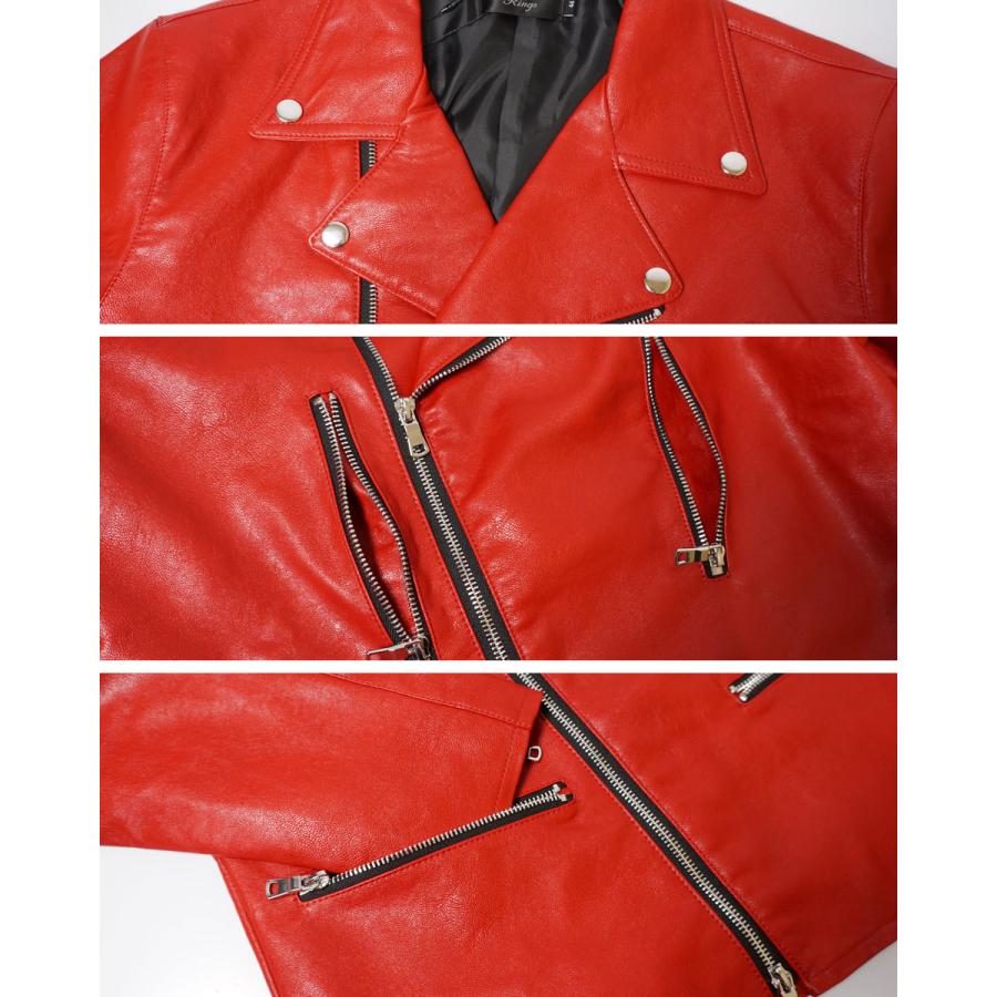 アウトレットセール!!リングス フェイクレザー ダブルライダースジャケット メンズ 新作2022-2023年モデル RINGS 132028 ...