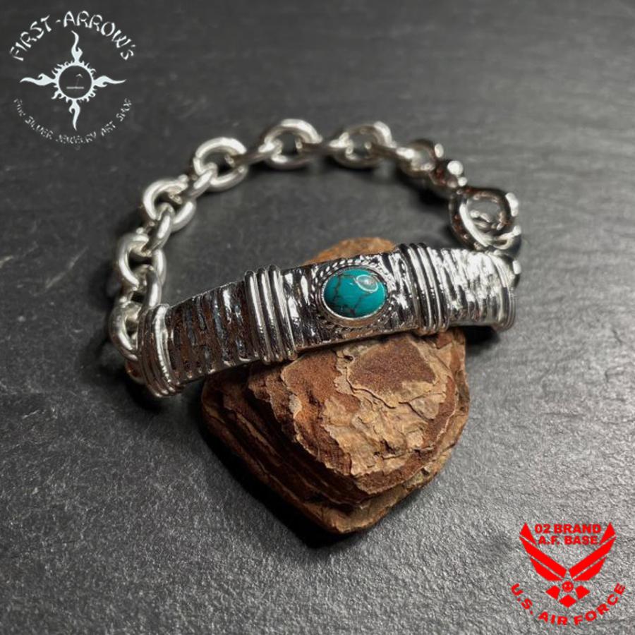 FIRST ARROW's ポイント2倍!!ファーストアローズ ターコイズ ブランチ Lサイズ フックチェーンブレスレット ARROWS br ...