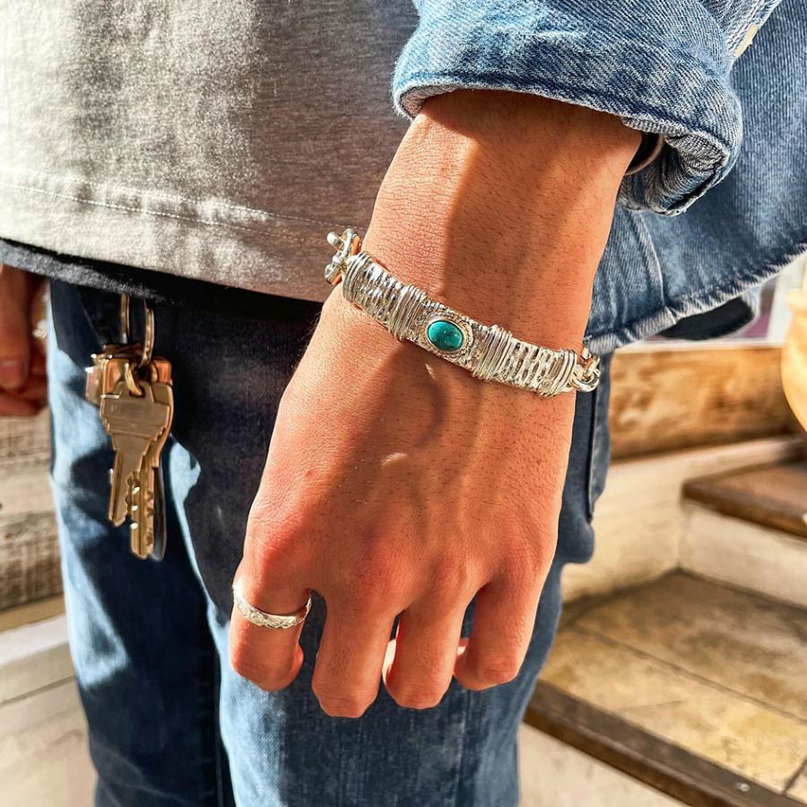 FIRST ARROW's ポイント2倍!!ファーストアローズ ターコイズ ブランチ Lサイズ フックチェーンブレスレット ARROWS br-355 : 02BRAND ゼロツーブランド ...