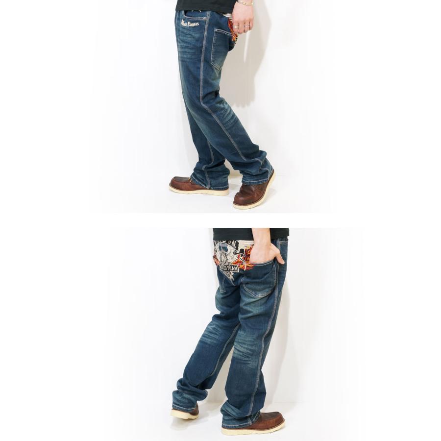 VANSON（バンソン） イーグルエンブレム 13oz ユーズド加工 ストレッチ