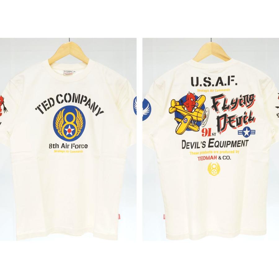 TEDMAN テッドマン 8TH AIR FORCE FLYING DEVIL 半袖Tシャツ メンズ 新作2023年モデル TEDMANS tdss-555 : 02BRAND ゼロツー ...