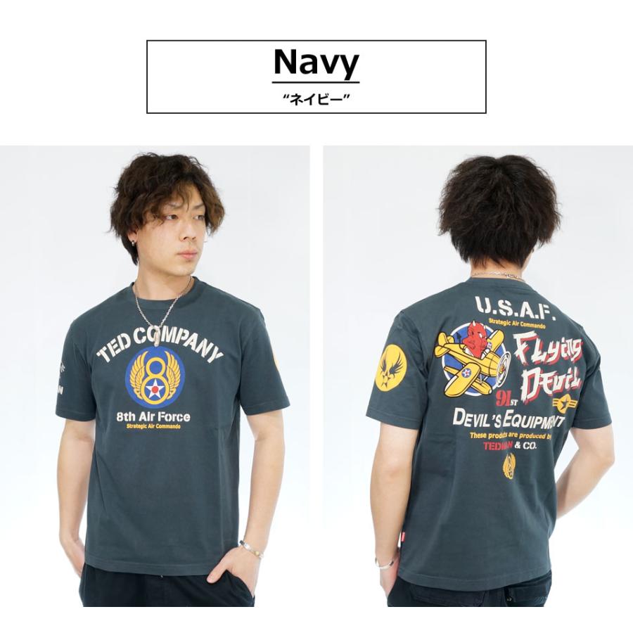 TEDMAN テッドマン 8TH AIR FORCE FLYING DEVIL 半袖Tシャツ メンズ 新作2023年モデル TEDMANS tdss-555 : 02BRAND ゼロツー ...
