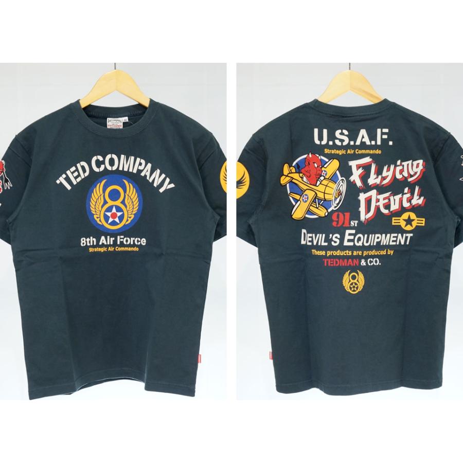 TEDMAN テッドマン 8TH AIR FORCE FLYING DEVIL 半袖Tシャツ メンズ 新作2023年モデル TEDMANS tdss-555 : 02BRAND ゼロツー ...