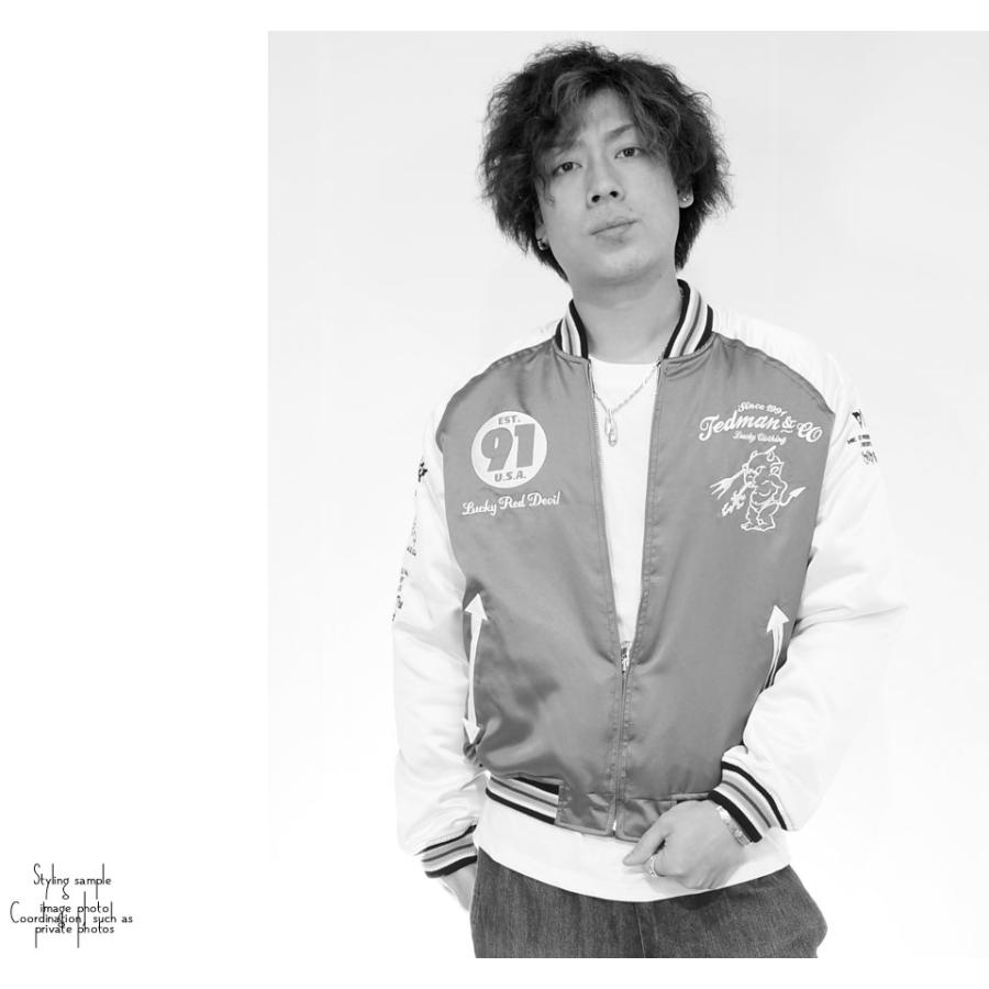 テッドマン エンブレム刺繍 リバーシブル サテン スカジャン アウター メンズ 新作2023年モデル TEDMANS tsk-059 : tsk-059 : 02BRAND ゼロツーブランド ...