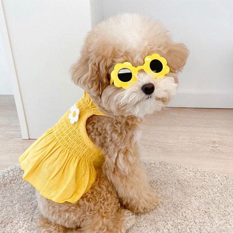 春夏 犬服 ペットドックウエアー 可愛い 花ワンポイント ワンピース おしゃれ : Dogaccessoriesノーチェ - 通販 - Yahoo!ショッピング