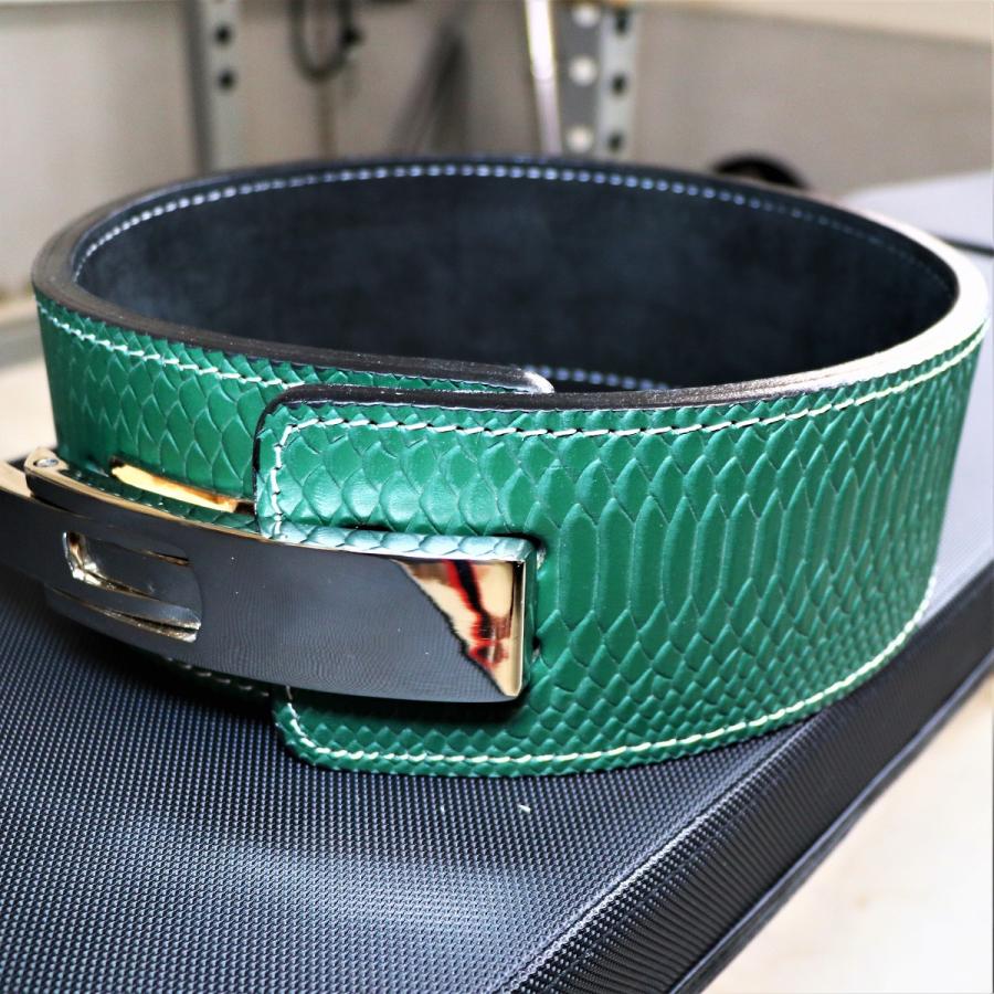 10FIT レバーアクションベルト パワーベルト リフティングベルト レザー ダークグリーン クロコダイル柄 筋トレ TE-111 : 10FIT - 通販 - Yahoo!ショッピング