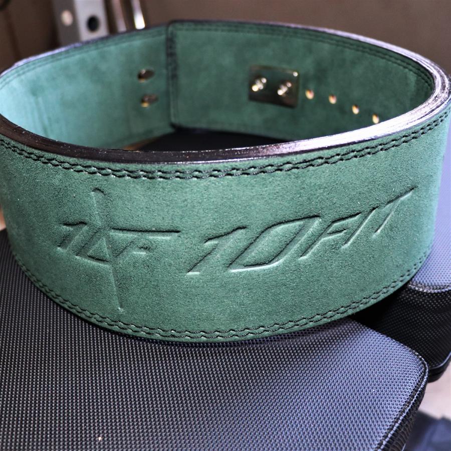 10FIT（テンフィット） レバーアクションベルト パワーベルト リフティングベルト アーミーグリーン スエード レザー 筋トレ 10FIT ...