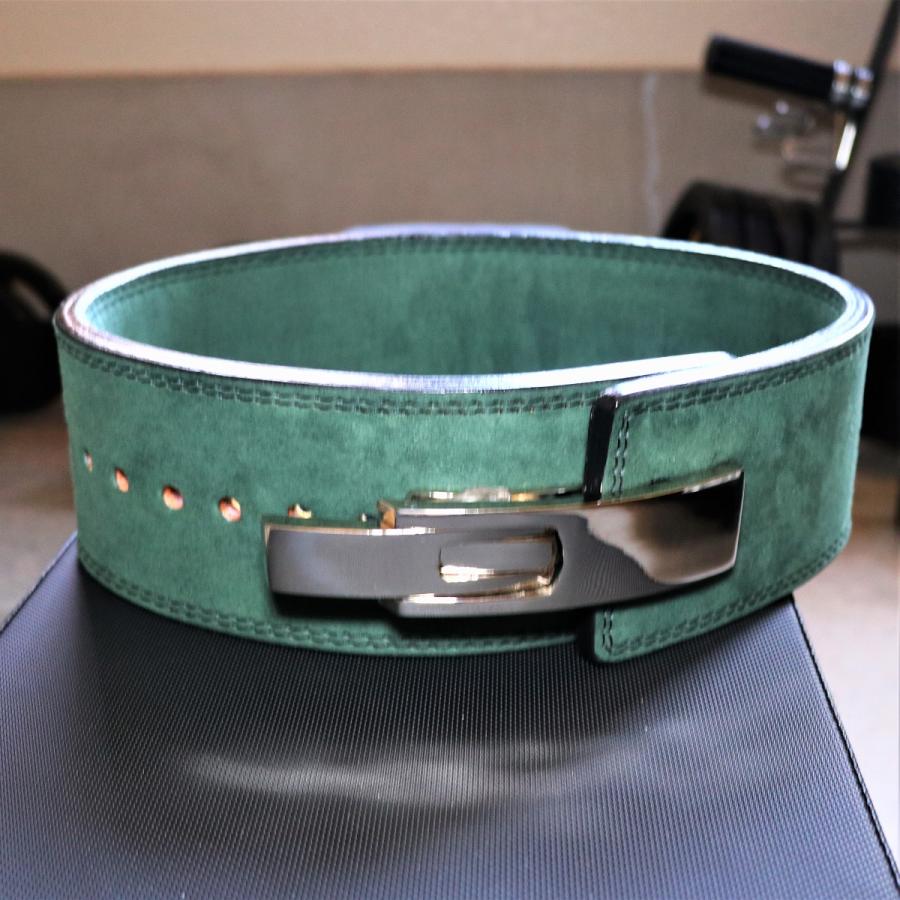 10FIT（テンフィット） レバーアクションベルト パワーベルト リフティングベルト アーミーグリーン スエード レザー 筋トレ 10FIT ...