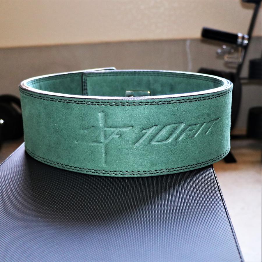 10FIT（テンフィット） レバーアクションベルト パワーベルト リフティングベルト アーミーグリーン スエード レザー 筋トレ 10FIT ...