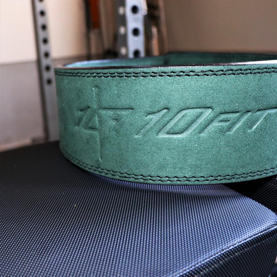 10FIT（テンフィット） レバーアクションベルト パワーベルト リフティングベルト アーミーグリーン スエード レザー 筋トレ 10FIT ...