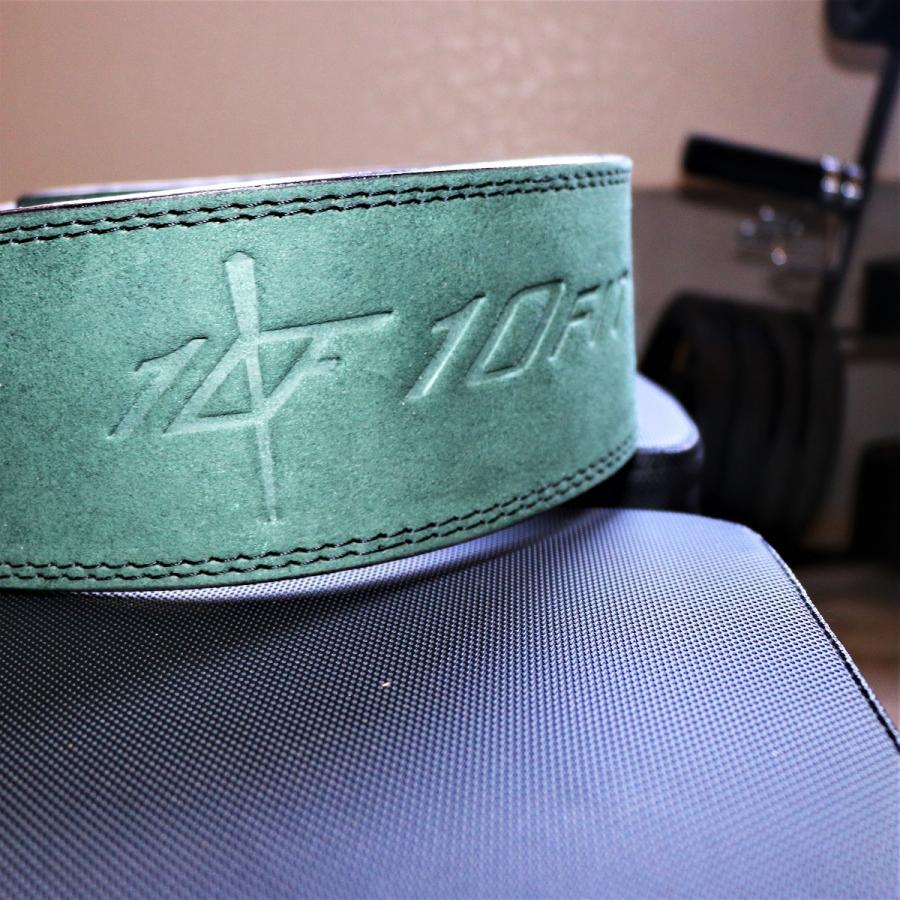 10FIT（テンフィット） レバーアクションベルト パワーベルト リフティングベルト アーミーグリーン スエード レザー 筋トレ 10FIT ...