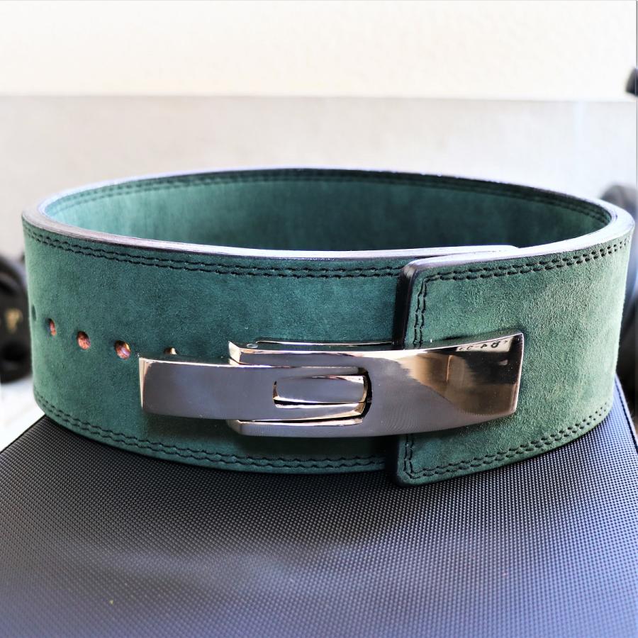 10FIT（テンフィット） レバーアクションベルト パワーベルト リフティングベルト アーミーグリーン スエード レザー 筋トレ 10FIT ...