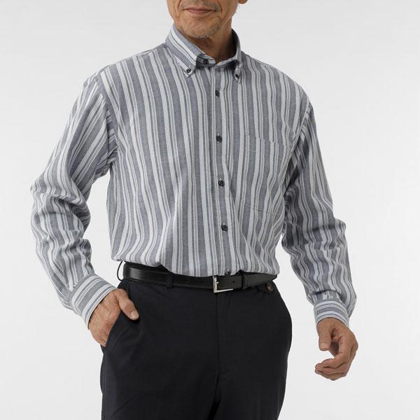 HUNTINGTON CLUB ハンティントン・クラブ ストレッチネル ストライプ柄長袖シャツ 同サイズ2色組 メンズ 秋冬春 40代 50代 60代 318-65150K-HA Huntington Club ハンティントン・クラブ ストレッチネル ストライプ柄