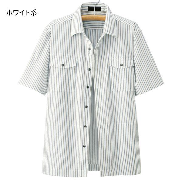 シャツジャケット 同サイズ2色組 収納便利な10ポケット 半袖シャツ