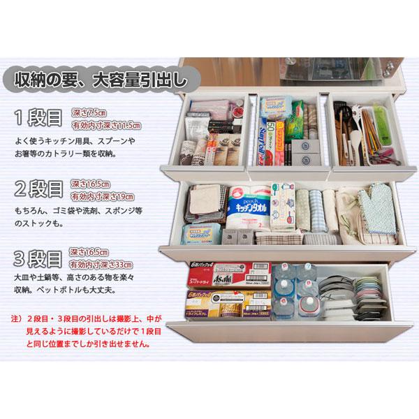 キッチンカウンター 幅110cm 上3杯引出し 艶出しホワイトステンレストップ台 EG-0009-NS : 1147こだわる通販ストア - 通販 - Yahoo!ショッピング