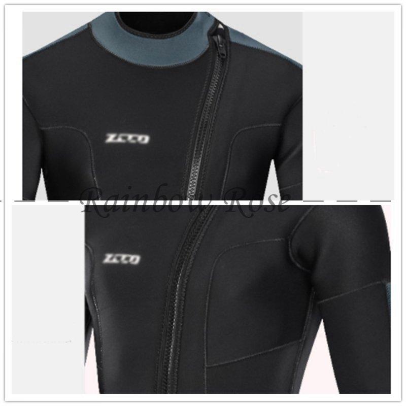 ウェットスーツ メンズ セミドライ 5mm 前開きファスナー サーフィン