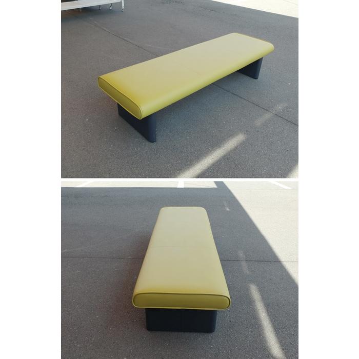 （中古）（一部地域送料無料）3人掛けベンチ ビニールレザー ※レザー部に傷ヤブレ ライムグリーン F-DD-444-0722A : ワンツーマート - 通販 - Yahoo!ショッピング