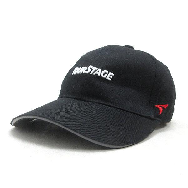 H ツアーステージ/TOURSTAGE ロゴ刺繍 ゴルフキャップ CAP 帽子【57-59cm】黒/MENS 106【中古】 : マニライズ ...