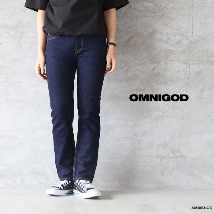 OMNIGOD SALE セール 40%OFF オムニゴッド 5Pスリムストレートジーンズ ワンウォッシュ デニム ネイビー パンツ 日本製 ...