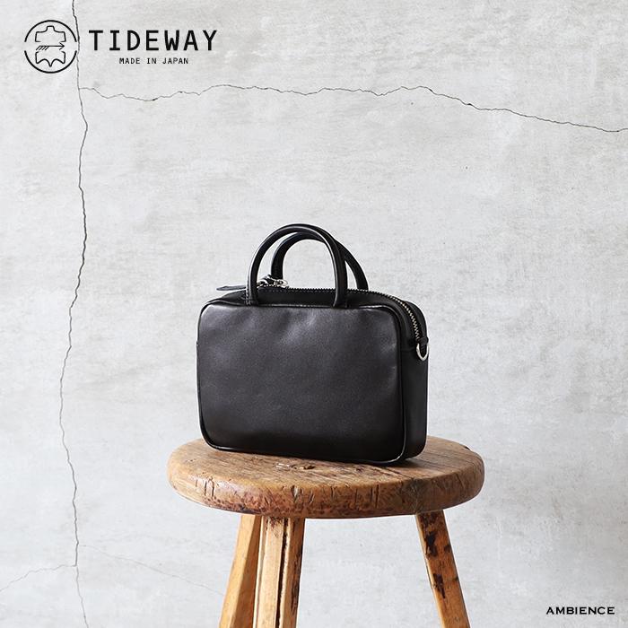 TIDEWAY タイドウェイ ICY 2WAY BOSTON BLACK 615218 ハンドバッグ ショルダーバッグ ミニボストン 日本製 本革 : AMBIENCE - 通販 ...