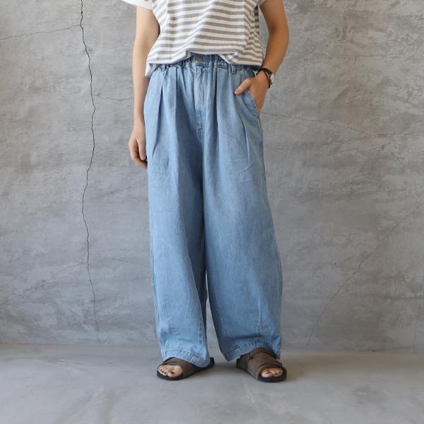 HARVESTY ハーベスティ NARROW CIRCUS PANTS demin light blue HARVESTY ハーベスティ NARROW CIRCUS PANTS demin light blue