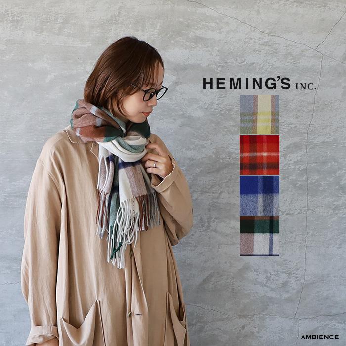 HEMING'S HEMINGS ヘミングス トラディショナルストール イエロー オレンジ ブルー ブラウン メール便対応 : AMBIENCE - 通販 - Yahoo!ショッピング