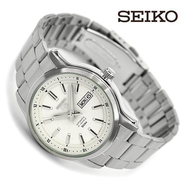 SEIKO 逆輸入セイコー メンズ メカニカル 自動巻 腕時計 ホワイト 5スポーツ SNKP09K1 : 1MORE - 通販 ...