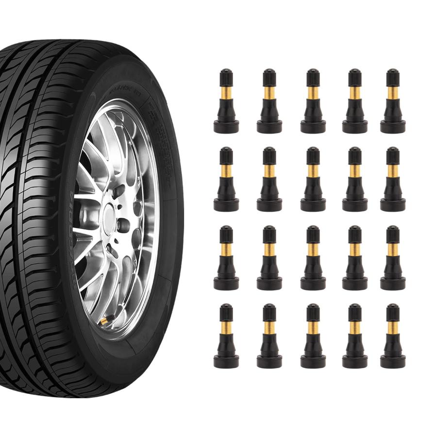 Kewucn 高圧タイヤバルブステム 20個 TR600HP 自動車銅チューブレススナップインタイヤエアバルブステムキット ユニバ 並行輸入品 ...