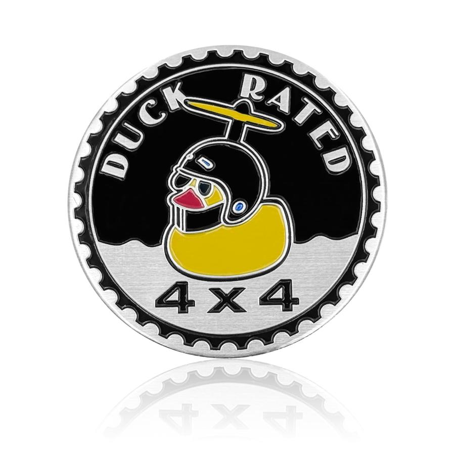 【並行輸入品】Suvnie Duck Badge Rated Car Emblem, 4 x Metal Automotive : ONE ...