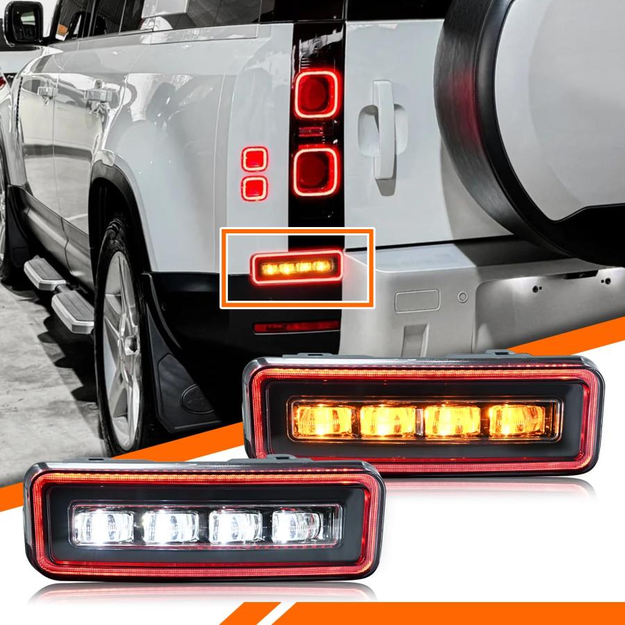 【並行輸入品】COOLDNA LED Rear Fog Lights For Land Rover Defender 90 110 130 2 ...