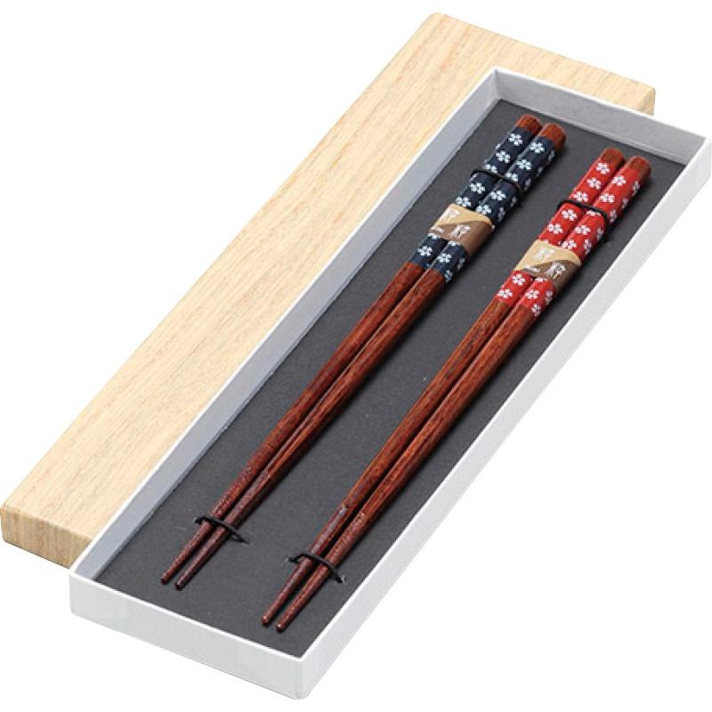 滑り止め夫婦木箸 （紺朱） 4603 のし無料 ギフト 内祝い : ギフト専門店ファーストマート - 通販 - Yahoo!ショッピング