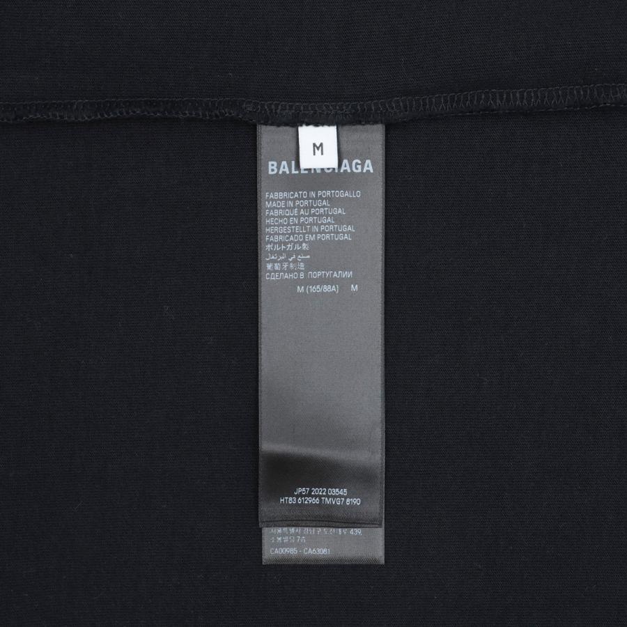 BALENCIAGA バレンシアガ Tシャツ 612966 TMVG7 8190 黒 BALENCIAGA バレンシアガ Tシャツ 612966 TMVG7 8190 黒