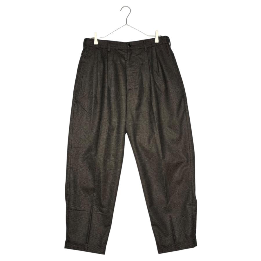 SSZ(エスエスジー) 21AW RAPWOOL PANTS ラップ ウール パンツ 11-23-1740-803 S ブラウン チェック ...