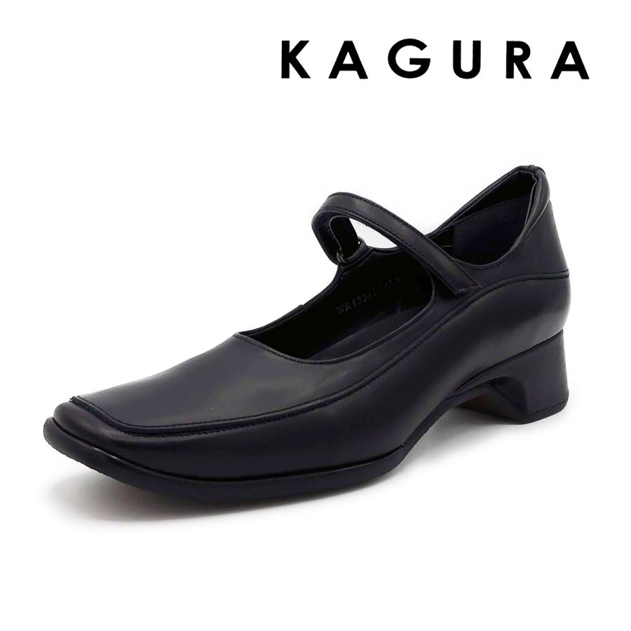 KAGURA カグラ 43381 レディース ストラップ パンプス スクエア トゥ 靴 : 202シューズモリ Yahoo!店 - 通販 - Yahoo!ショッピング
