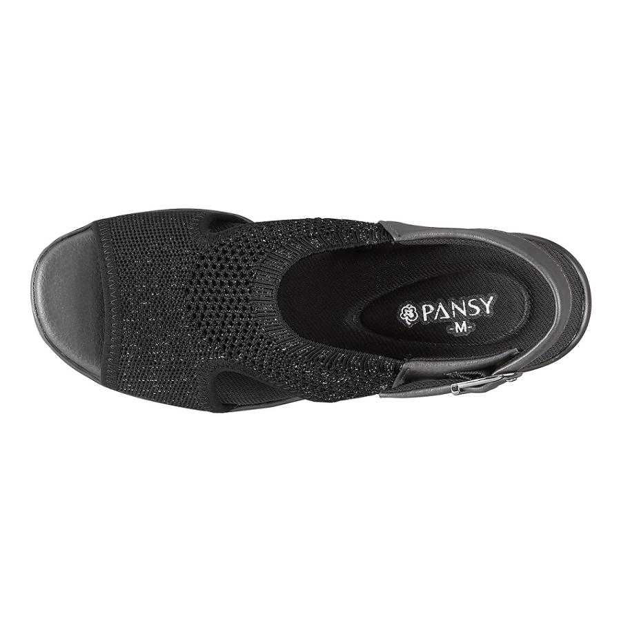 PANSY パンジー サマー 夏 サンダル 母の日 婦人用 バックベルトサンダル Pansy レディース ラメのきらめきが映えるソフトニット BB5957 : Bella Fortuna ...