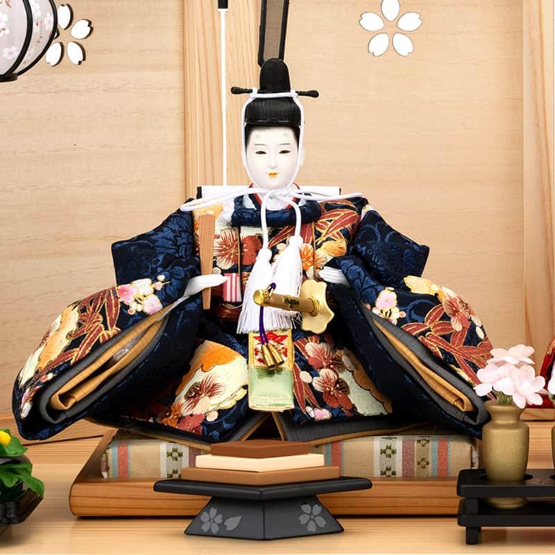 雛人形 久月 ひな人形 雛 平飾り 親王飾り 飯塚孝作 刺繍 小三五親王 木胴木手使用 久月オリジナル頭 h063-k-2414 D-50 :h063-k-2414:人形屋ホンポ ...