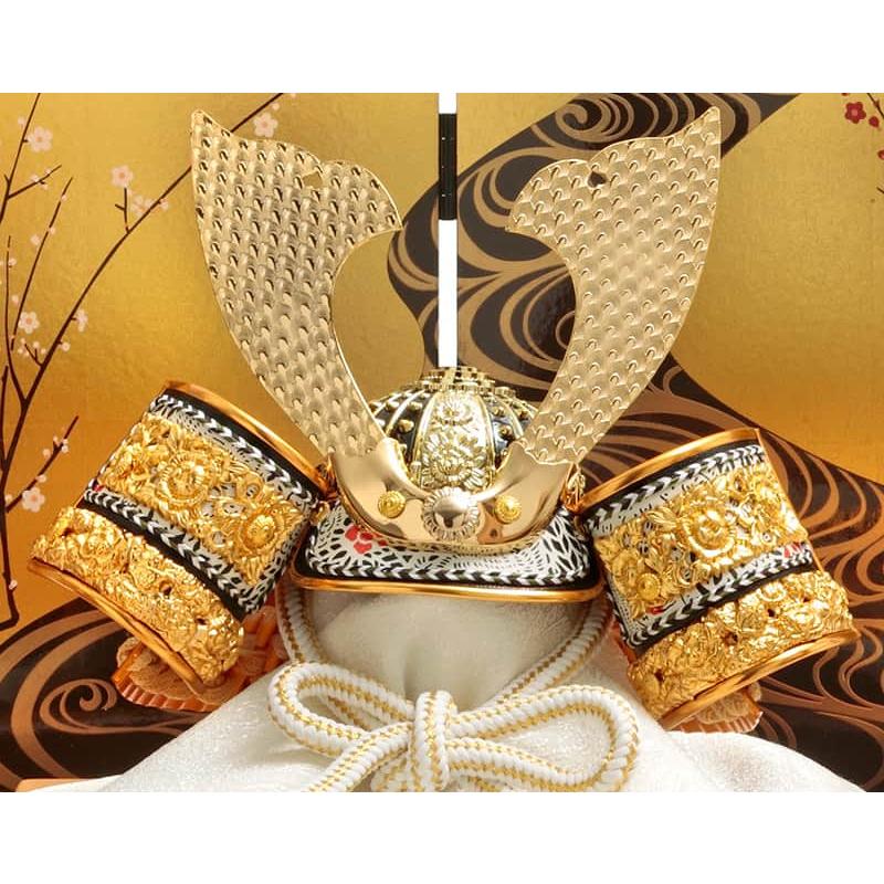 五月人形 久月 コンパクト 兜平飾り 兜飾り 正絹緋段縅 8号 光琳梅二曲屏風 h065-k-11014 D-49 100周年記念 : h065-k-11014 : 人形屋ホンポ ...